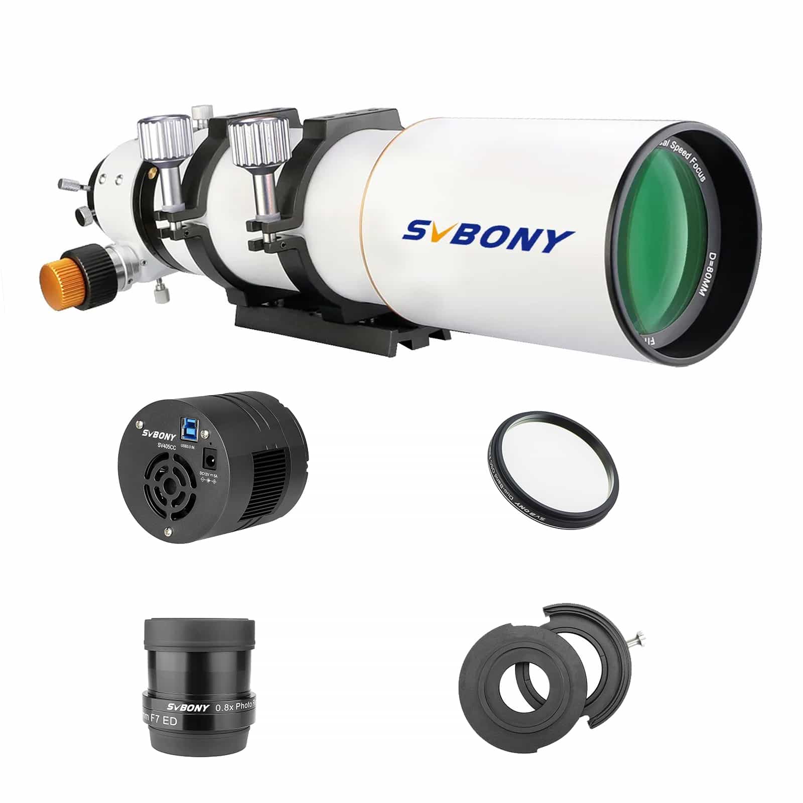 SVBONY SV503 80ED 口径80MM F7 屈折式望遠鏡高倍率 学研 キャンプ 天体観測