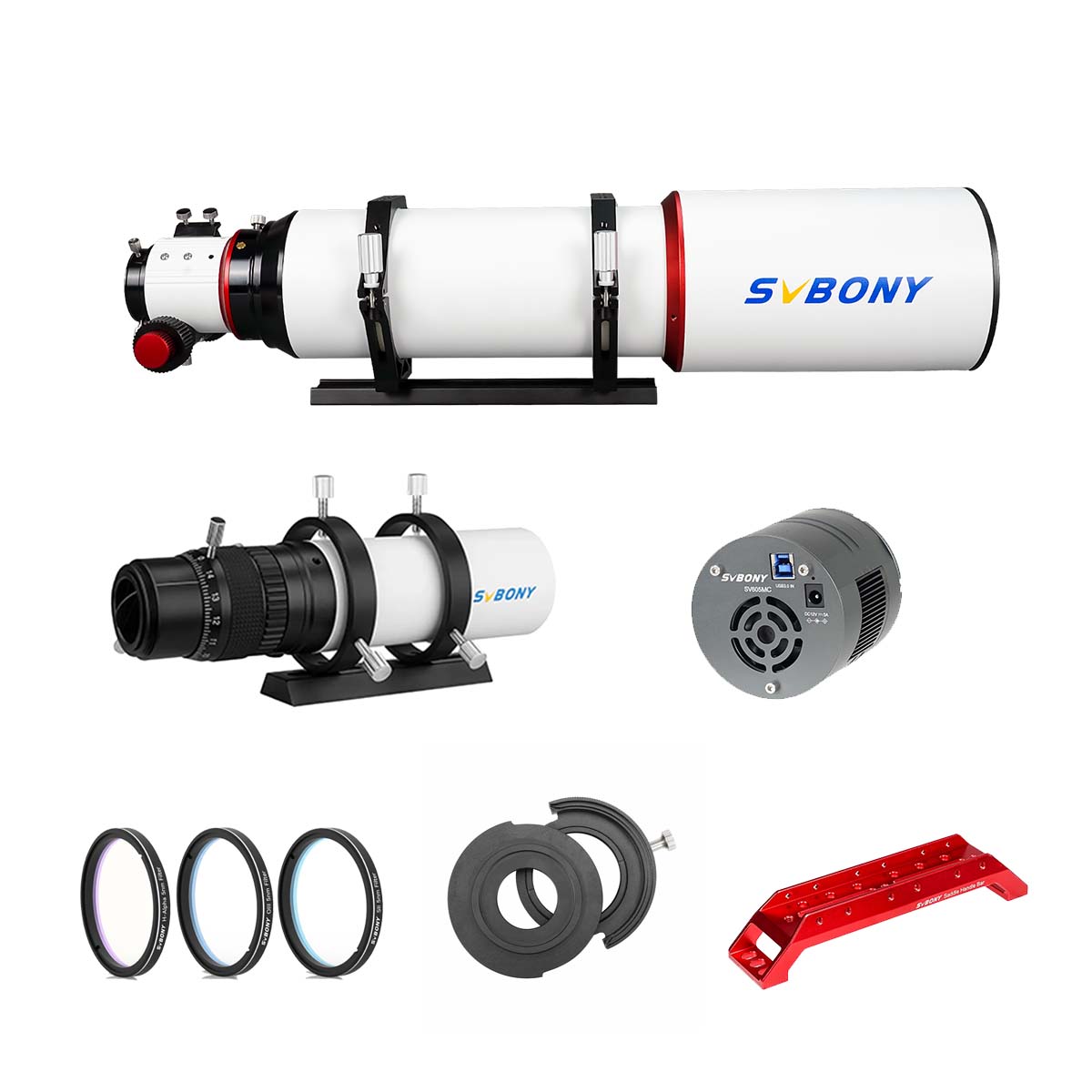 SVBONY SV550 122MM 電視観望セット 天体望遠鏡 電視観望セット APO 三枚玉アポクロマート屈折式望遠鏡 口径122mm F7天体望遠鏡セット 鏡筒バッグ付き