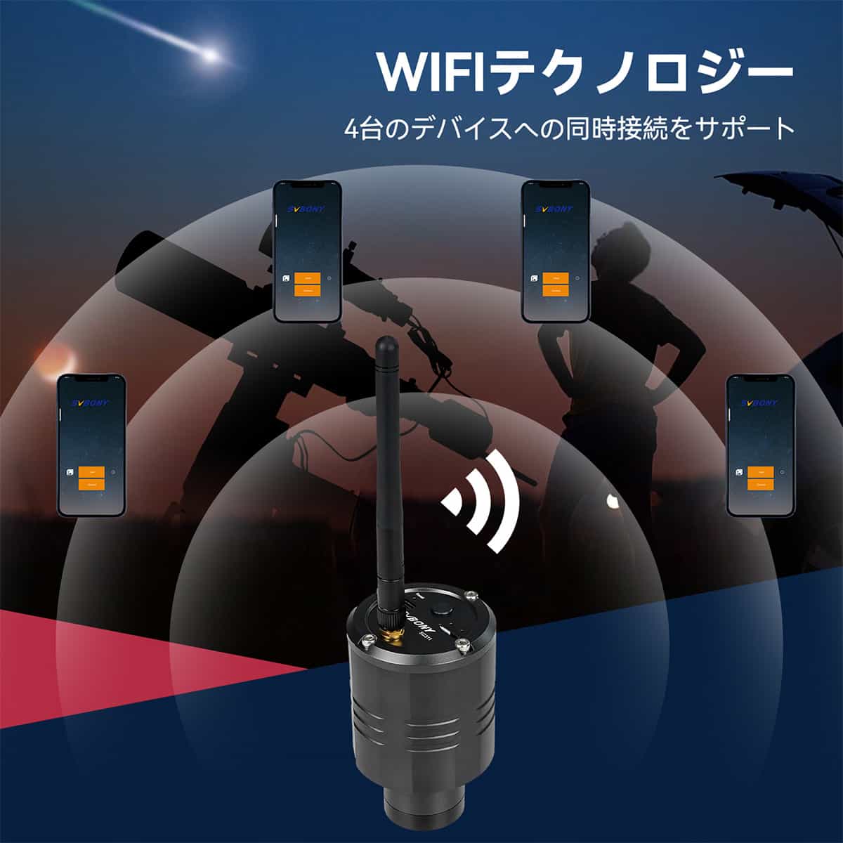 SVBONY SC311 WIFI 天文カメラ Sony IMX662 裏面照射型センサー 天体写真用 EAAに最適